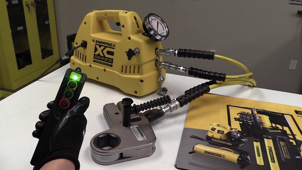 XC-시리즈 유압 토크렌치 펌프를 위한 펜던트 작동 방법 l Enerpac XC-Series Pump Pendant ...