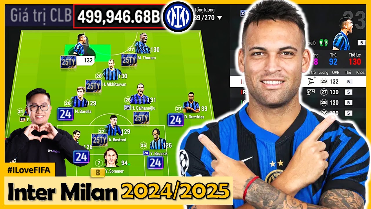I Love Xây Dựng & Trải Nghiệm Đội Hình INTER MILAN 2024/2025 KHỦNG NHẤT ...