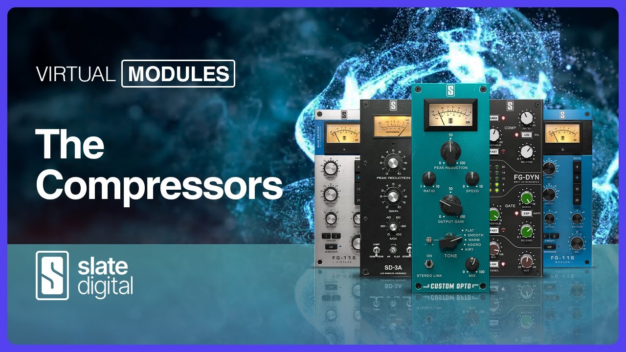 Slate Digital Compressor Plugins, FG-116 Blue, Custom Opto, SD-3A, FG ...