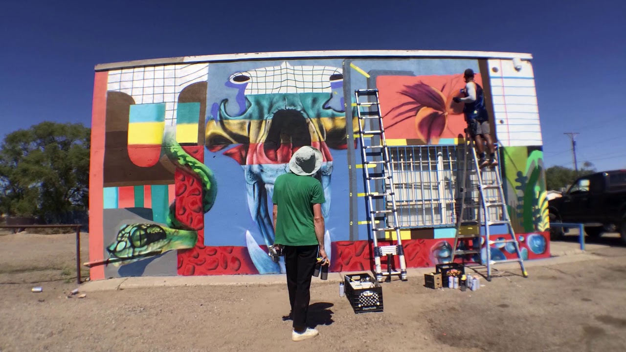 Noé Barnett and Mick Burson, Mural in Albuquerque, 2020 - YouTube