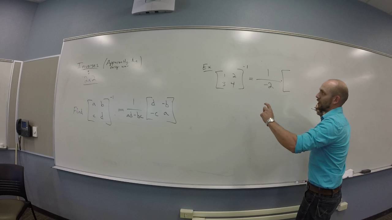 Inverse Matrix 2x2 Trick Youtube 5505