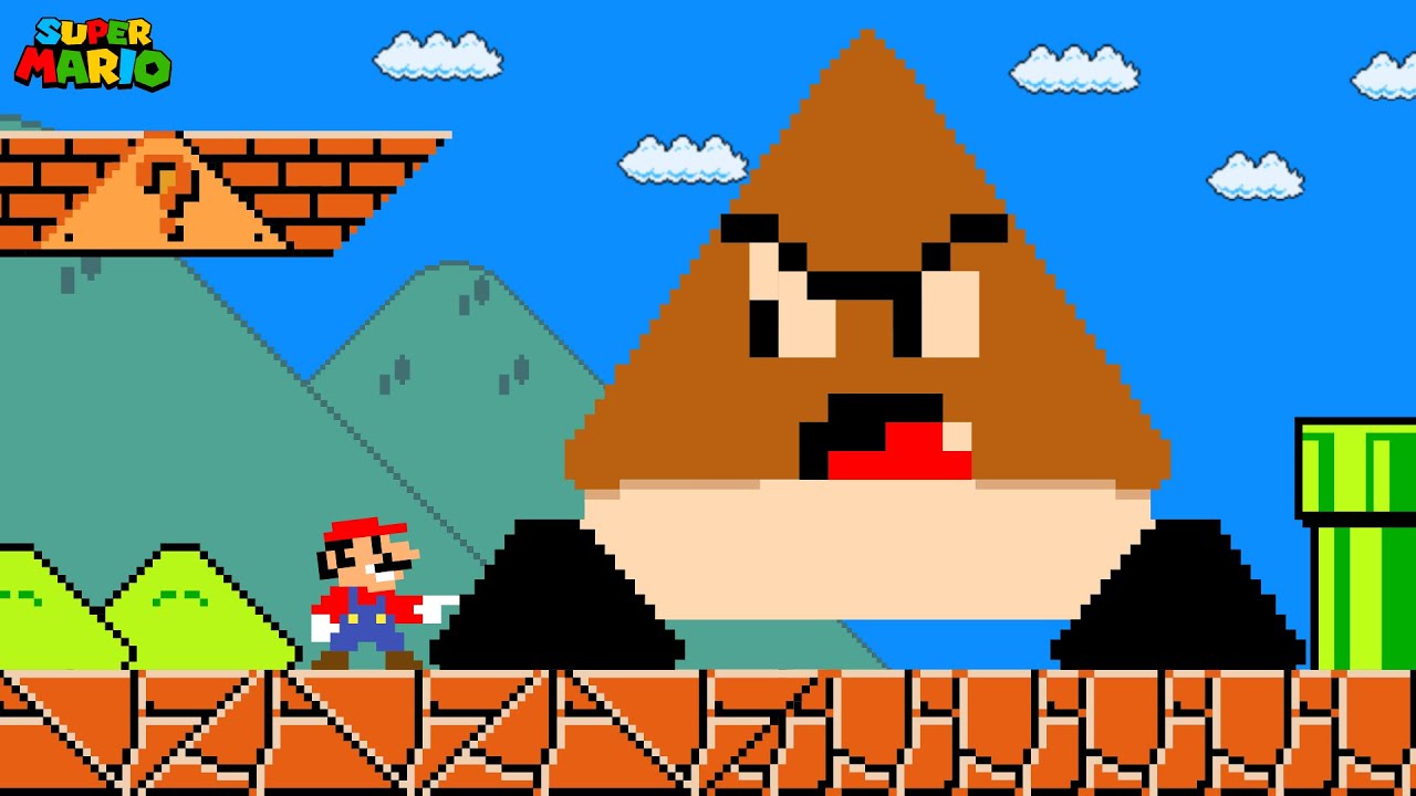Super Mario Bros. but Everything Mario touch turns to TRIANGLE! - YouTube