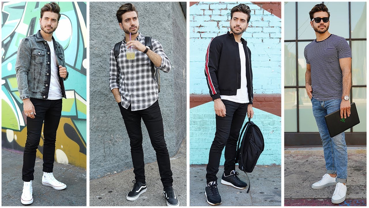 4 Easy Men's Outfits for School | BACK TO SCHOOL Lookbook | Alex Costa ...
