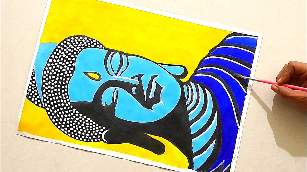 How to Draw Bhagwan Buddha Painting 🙏 #buddha #painting - YouTube