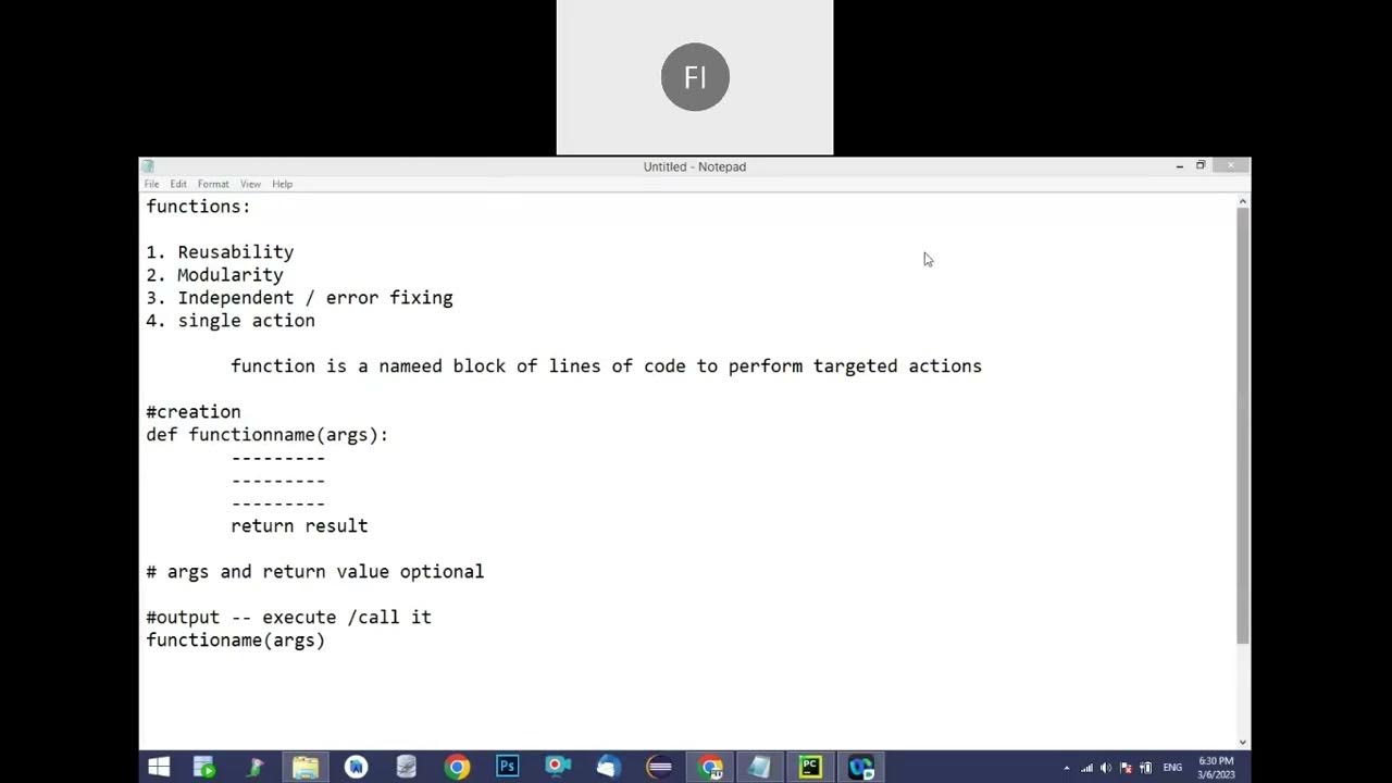 Python Functions Part-1 - YouTube