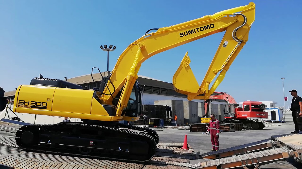 Disch of Sumitomo SH300 at La Goulette,Tunisia - YouTube