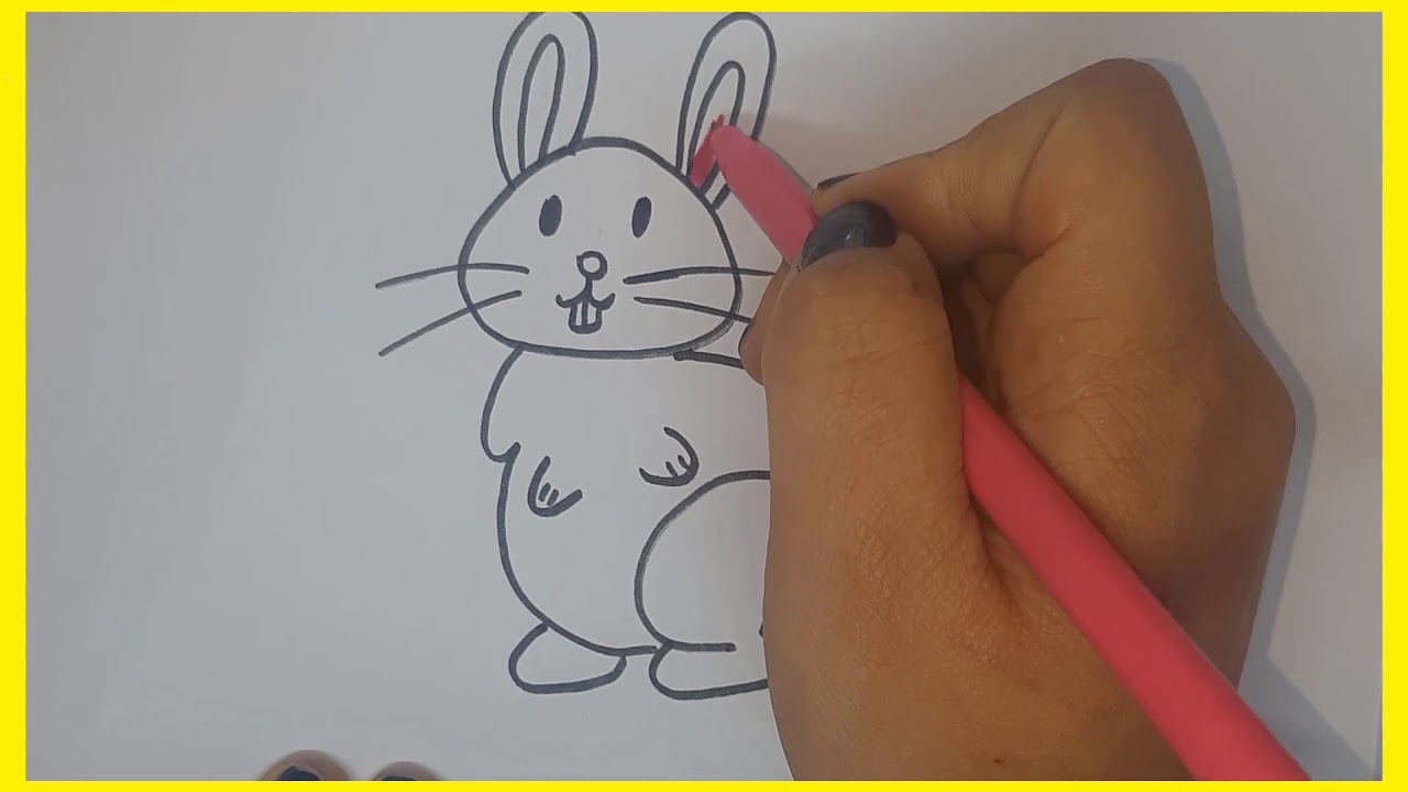 How to Draw a Cute Baby Rabbit– For Kids - YouTube