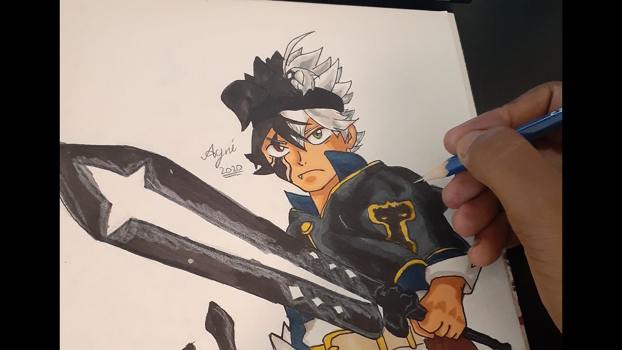 How To Draw Asta From Black Clover - YouTube