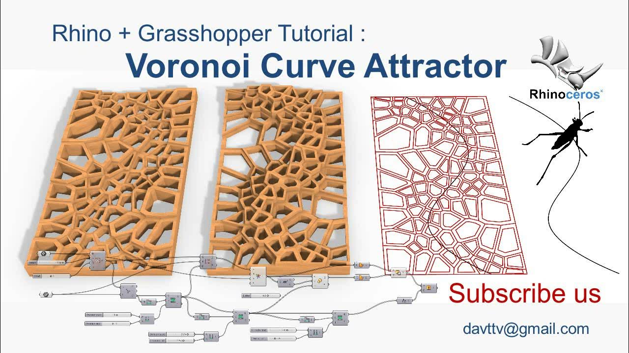 Rhino + Grasshopper Tutorial : Voronoi Curve Attractor - YouTube