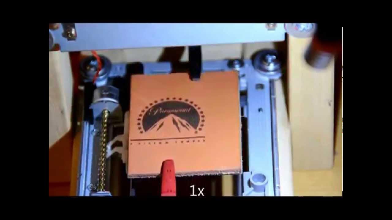 Home made arduino Laser CNC (250mW laser diode fro - YouTube
