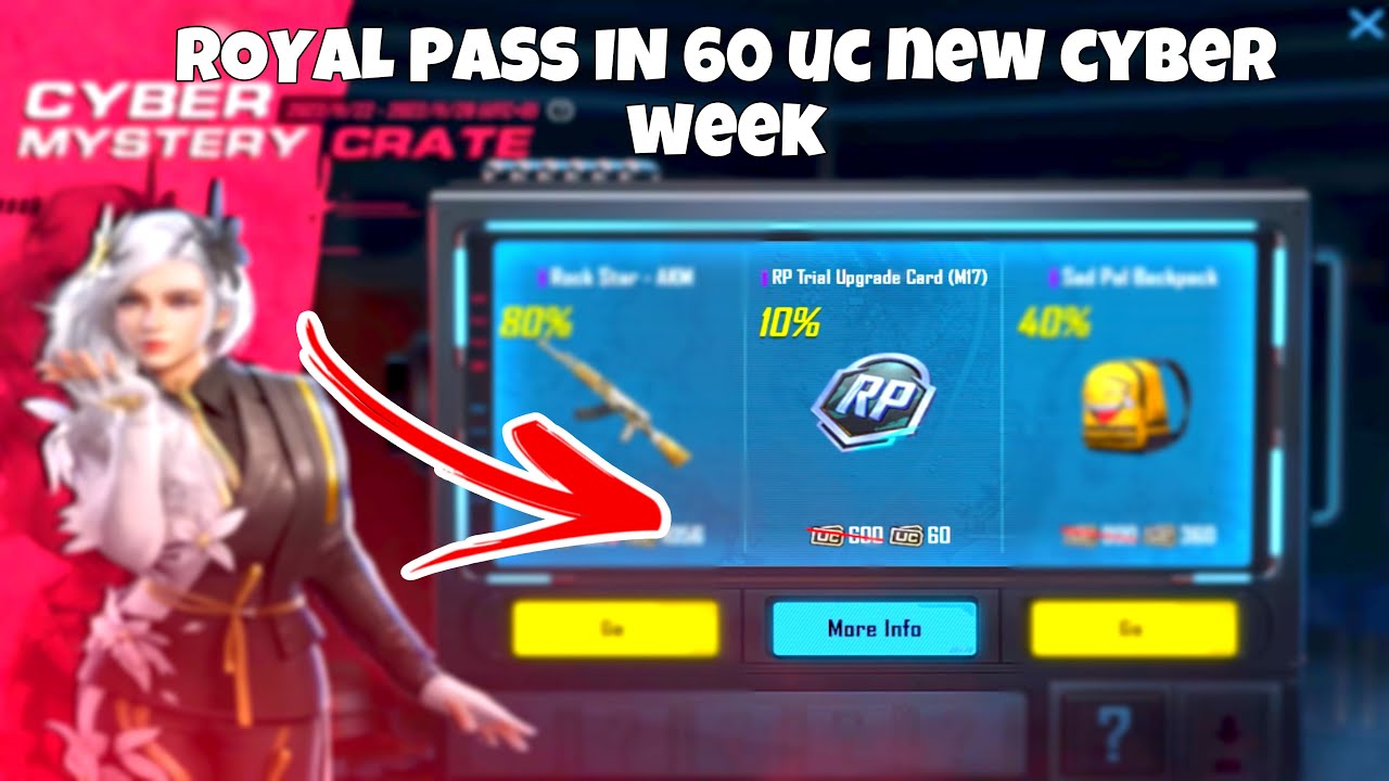 GET ROYAL PASS & MATERIAL IN 60 UC | PUBG MOBILE CYBER WEEK NEW ...