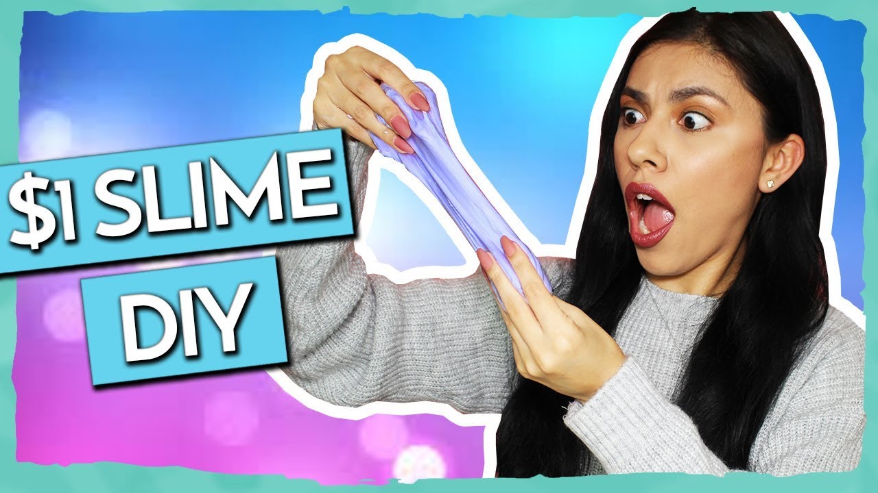 CHEAP SLIME DIY - HOW TO MAKE SLIME FOR $1! (Normal Slime & Fluffy ...