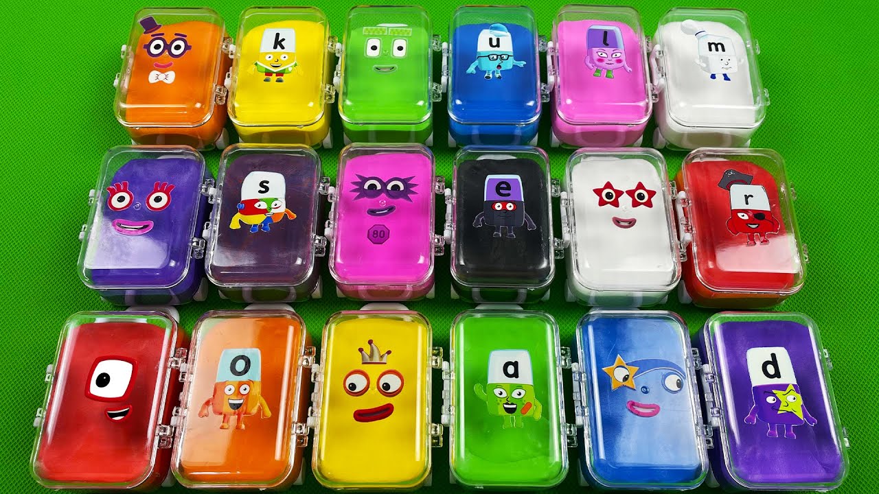 Numberblocks and Alphablocks - Looking Clay With Suitcase Coloring ...