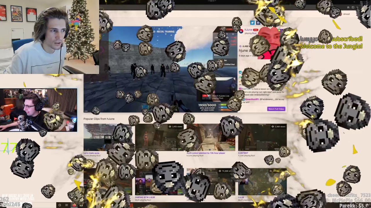 Hjune impresses xQc and Shroud lul otv rust - YouTube