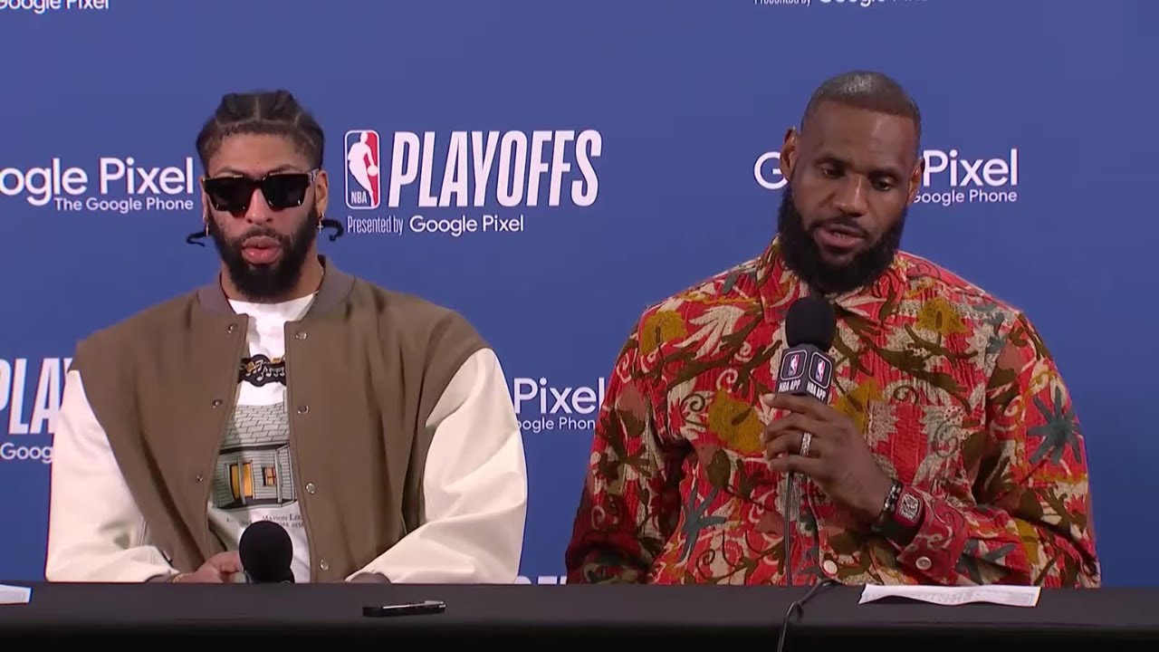 LeBron James & AD postgame interview and the Focus on Game 2 - YouTube
