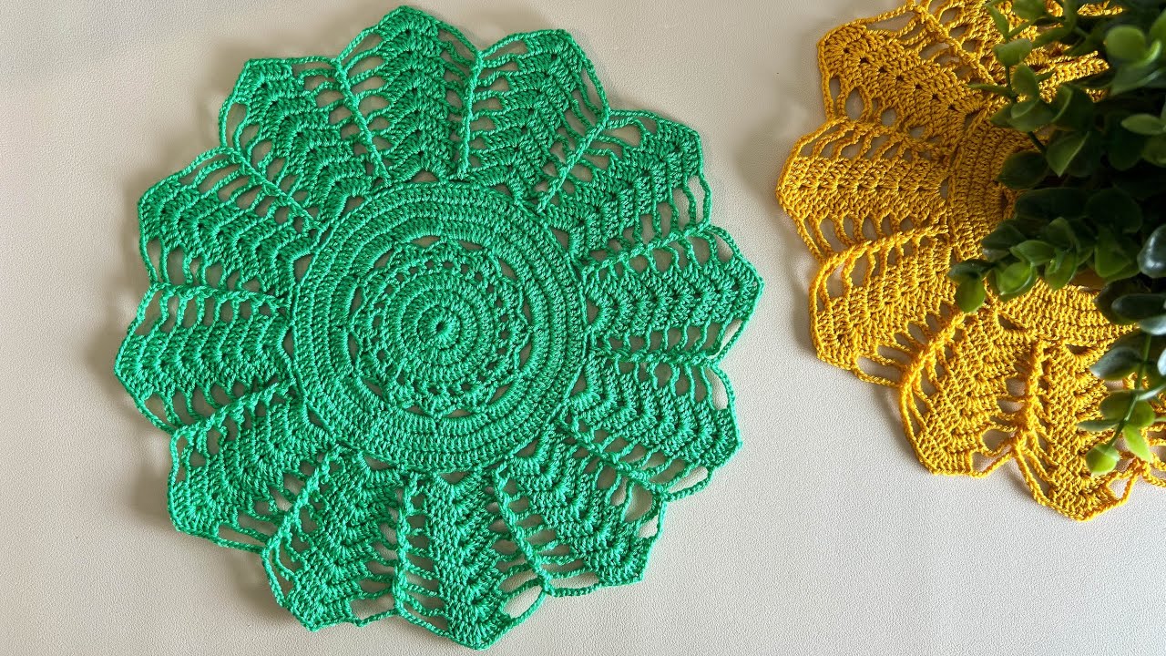 Eye catching crochet doily&coaster tutorial ,easy guide for beginners ...