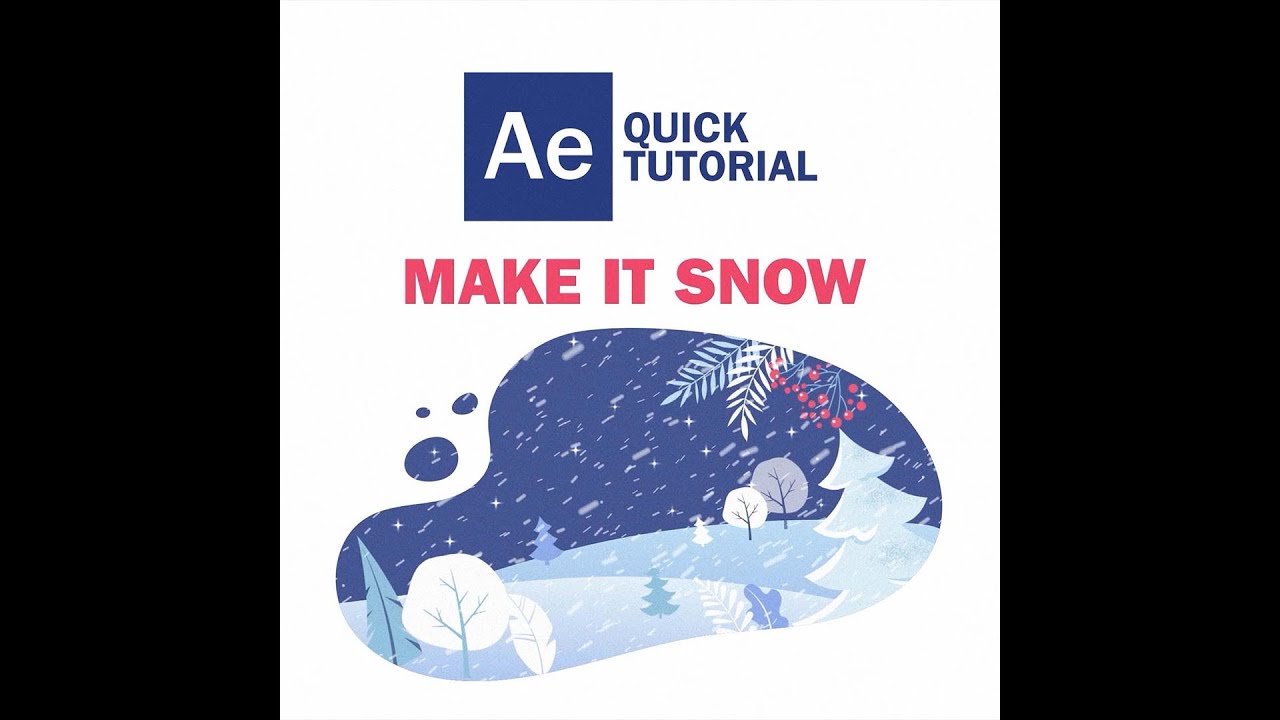MAKE IT SNOW USING ONLY ONE EFFECT IN ADOBE AFTER EFFECTS - YouTube
