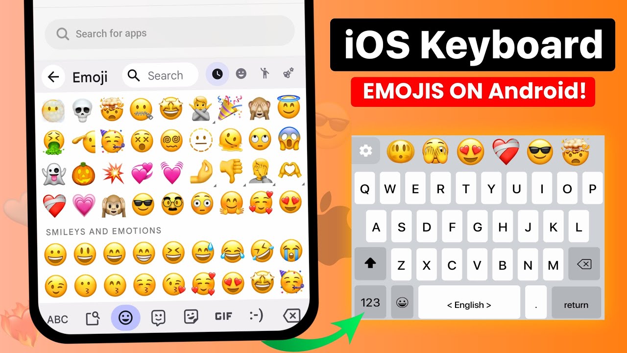 iPhone New Keyboard & iOS Emojis For Android 🥳 | ios keyboard on android ! - YouTube