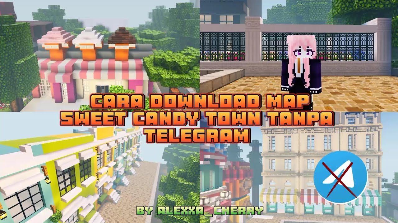 ʚ 🌷🍭Cara download map sweet candy town V2 tanpa telee😱‼️#kawaiworld #minecraft - YouTube