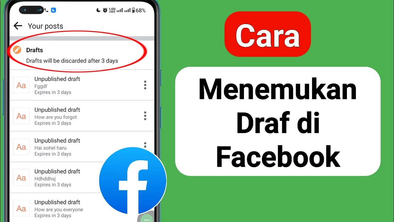 Cara Menemukan Draf Posting di facebook (2023) | Cara Melihat Draf di ...