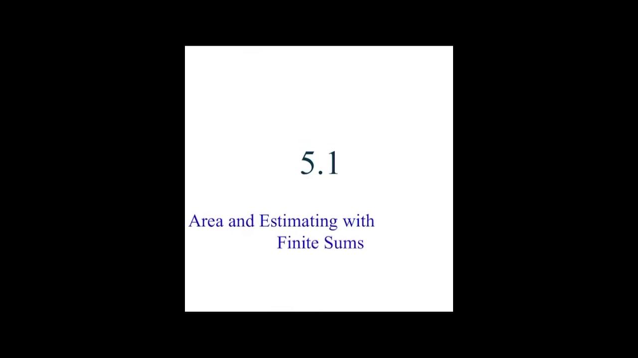 Calculus - Area and Estimating with finite sums - YouTube