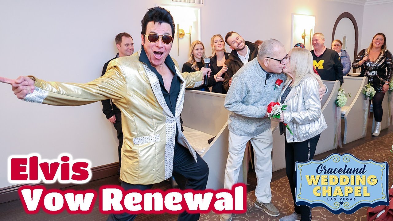 Brenda & Alan's Elvis Vow Renewal in Las Vegas | Graceland Chapel - YouTube
