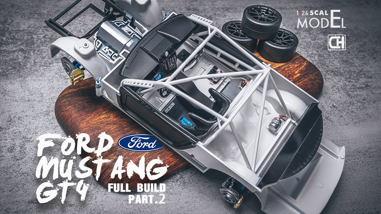 ( Pt.2 Interior) Tamiya Ford Mustang GT4 Build | Step By Step | Scale ...