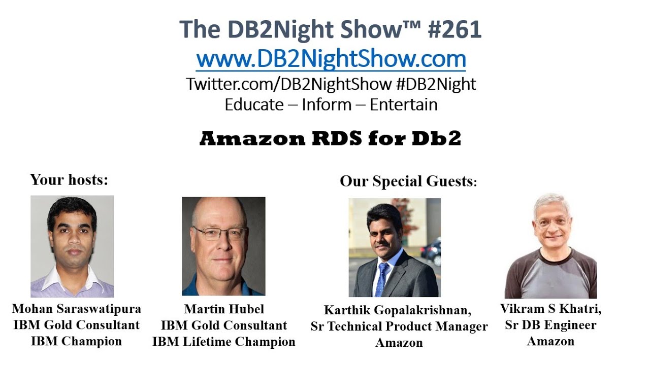 The DB2Night Show Episode 261: Amazon RDS for Db2 - YouTube