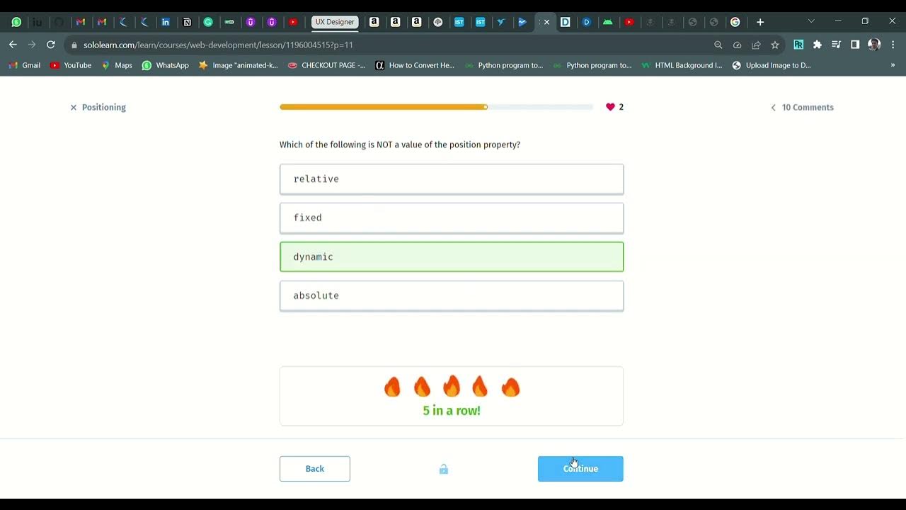56 Positioning Web Development Sololearn Answers Youtube
