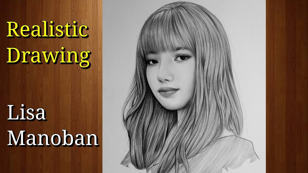 Lisa Manoban Realistic Drawing using Graphite pencil - YouTube