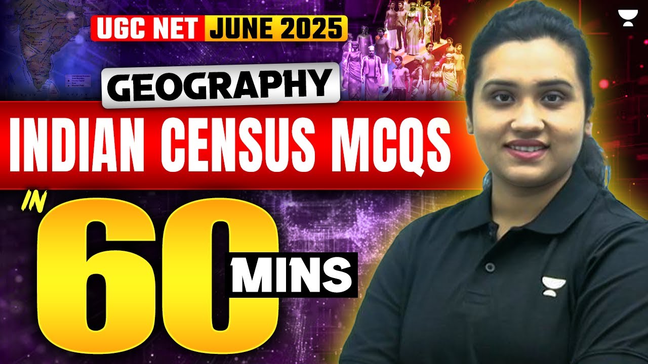UGC NET Geography June 2025 | Indian Census MCQs in 60 Mins | Class 12 | By Kritika Mam - YouTube