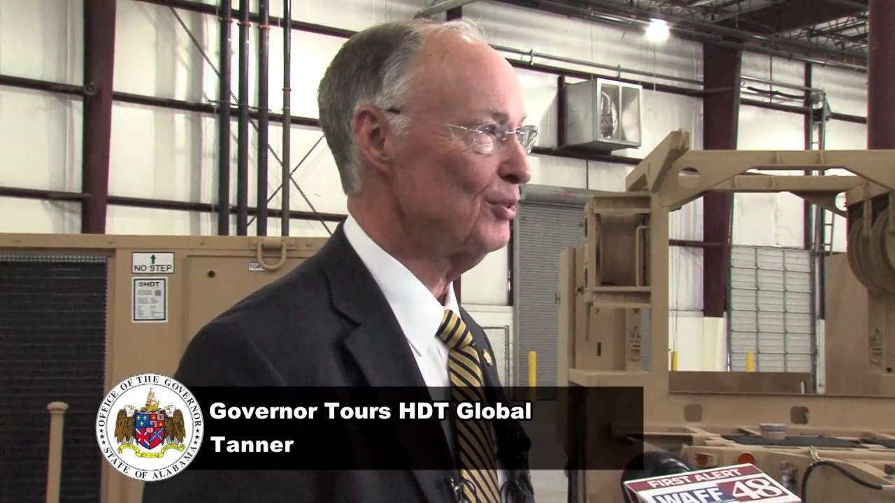 Governor Robert Bentley Tours HDT Global - YouTube