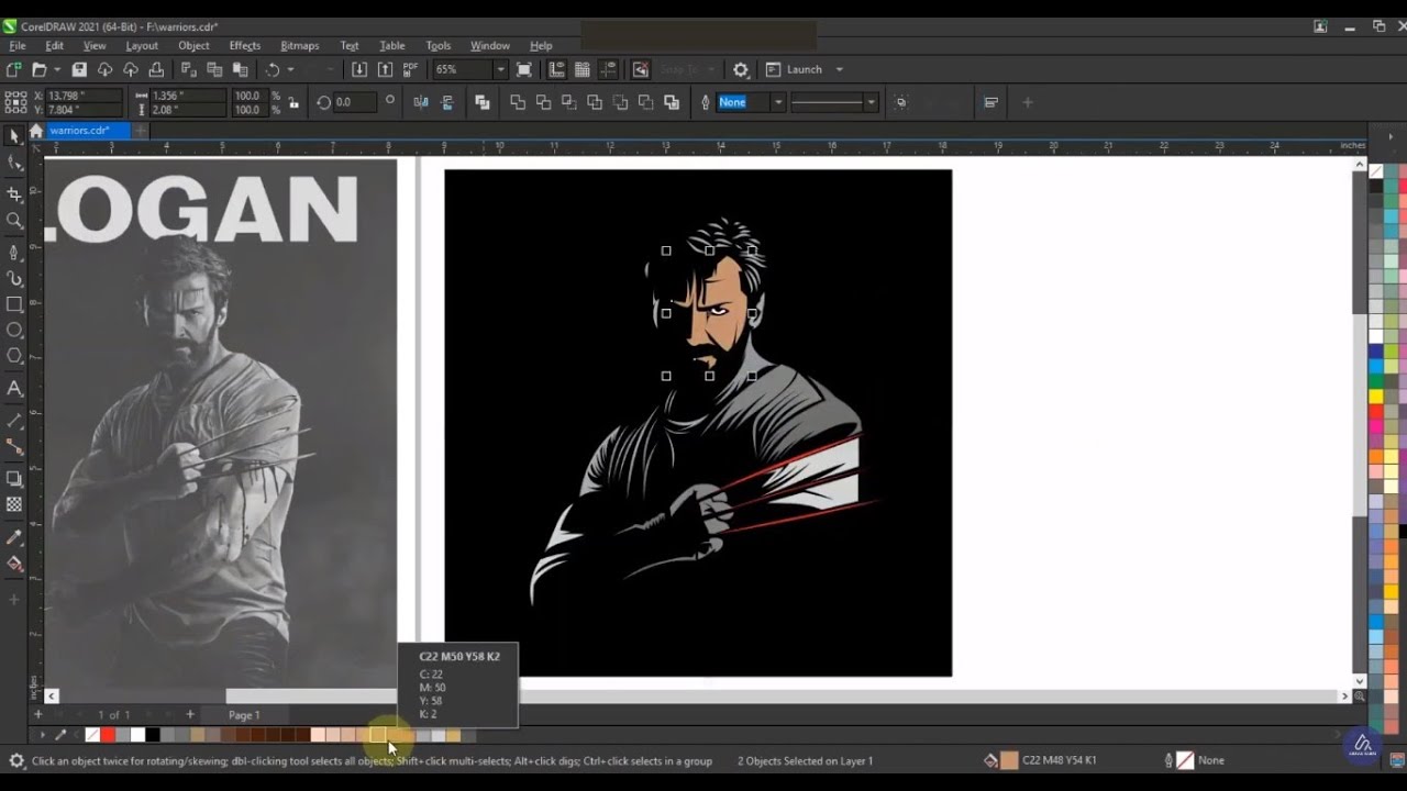 X-Man Super Speed Art in Coreldraw -Learn corelDRAW with Ahsan Sabri ...