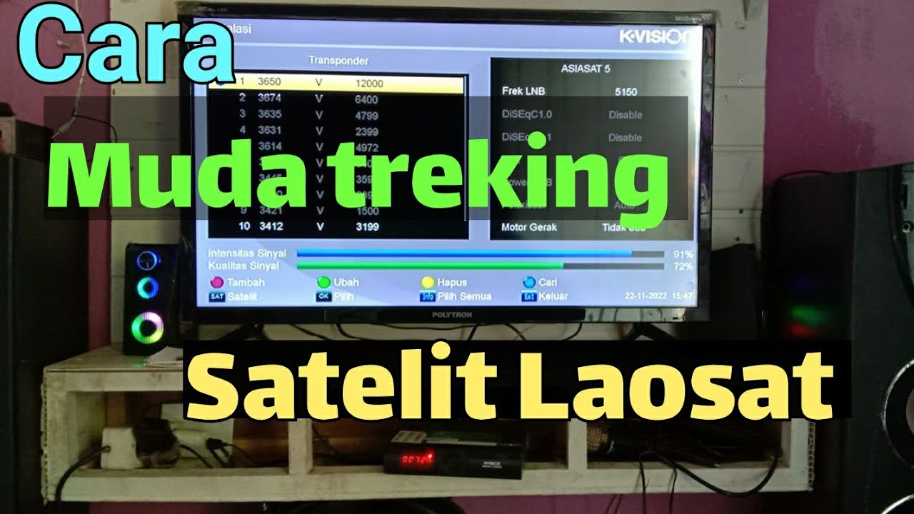 cara treking satelit laosat 2022 - YouTube