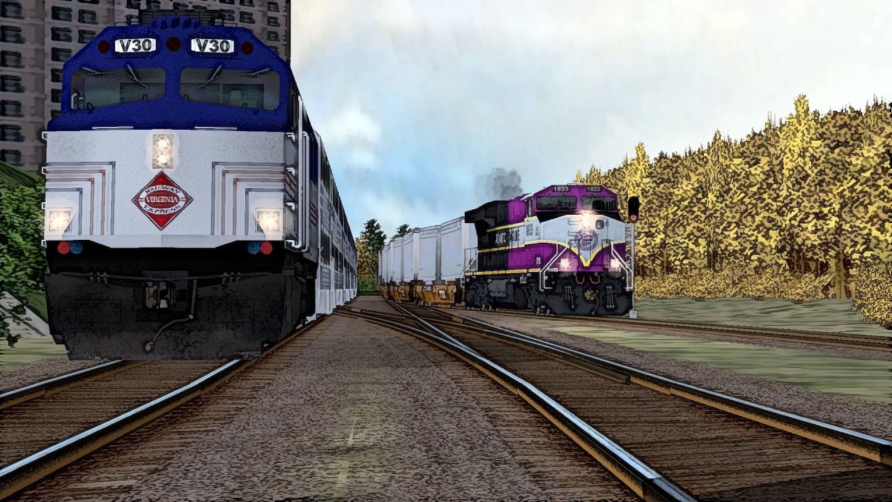 Open Rails - RF&P Subdivision | CSX Train Q_031 | Heritage #1833 ...