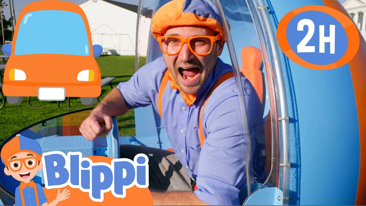 Blippi Drives Around the AWESOME new Blippi-Mobile! | 2 HOURS OF BLIPPI ...