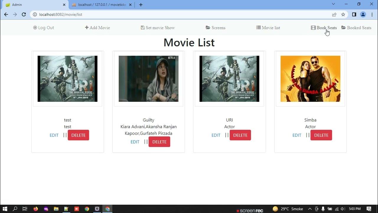 Movie Ticket Booking System spring boot Project | Java Project | - YouTube