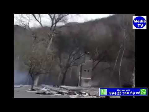 Ermənilər hal-hazırda Laçın rayonun od vuraraq yandırır