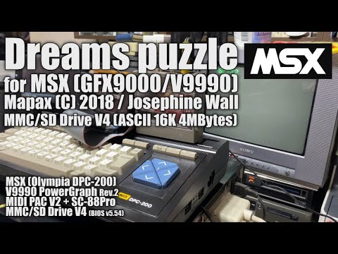 [MSX] Dreams puzzle ( GFX9000/V9990 ) + MSX DPC-200 - YouTube
