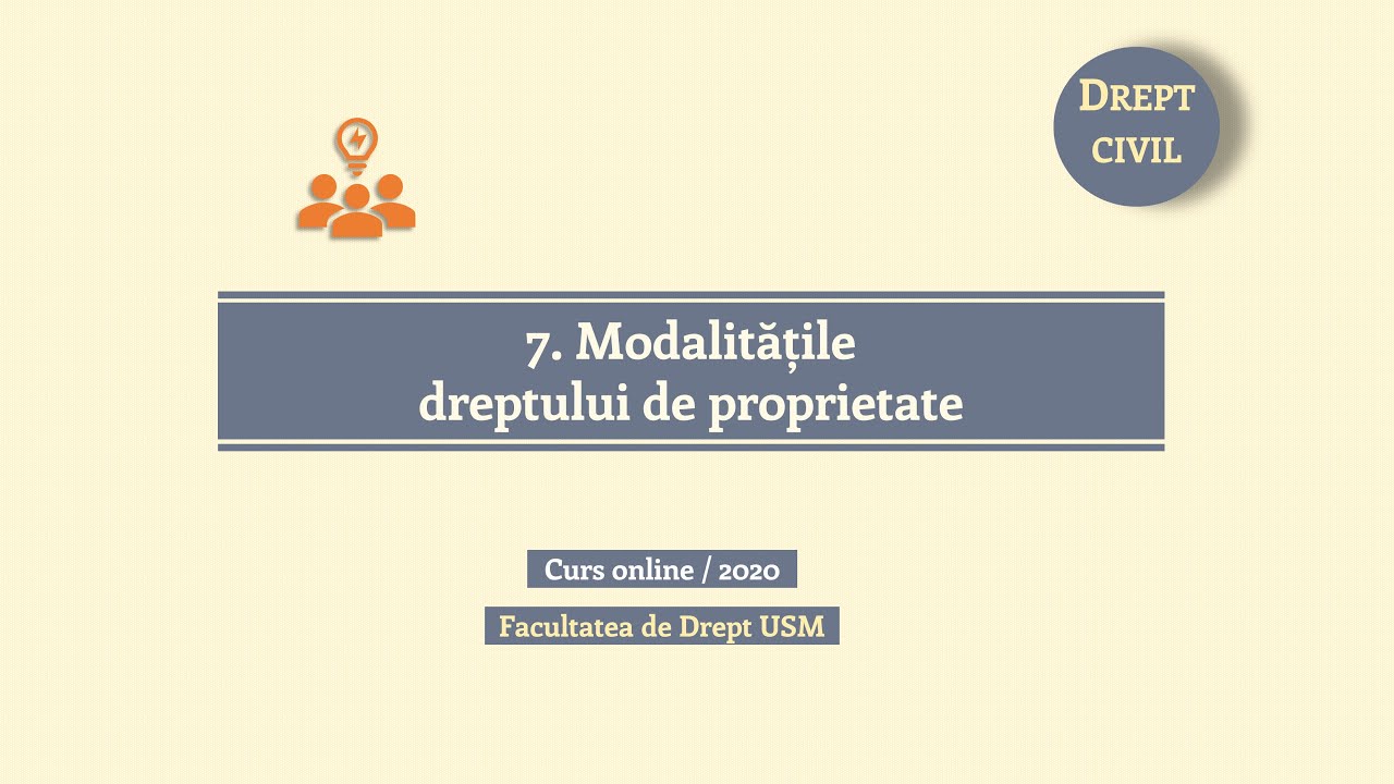 DReale Tema 7: Modalitatile dreptului de proprietate - YouTube