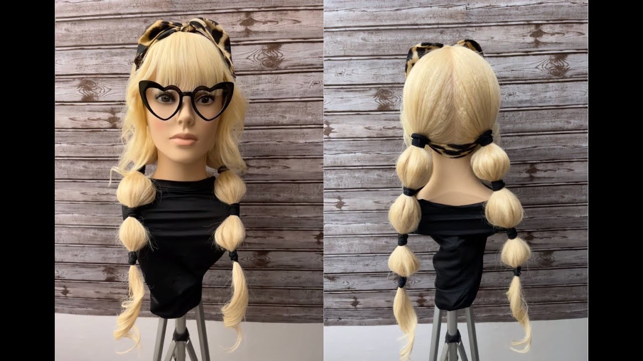 Simple two bubble ponytails hairstyle - YouTube