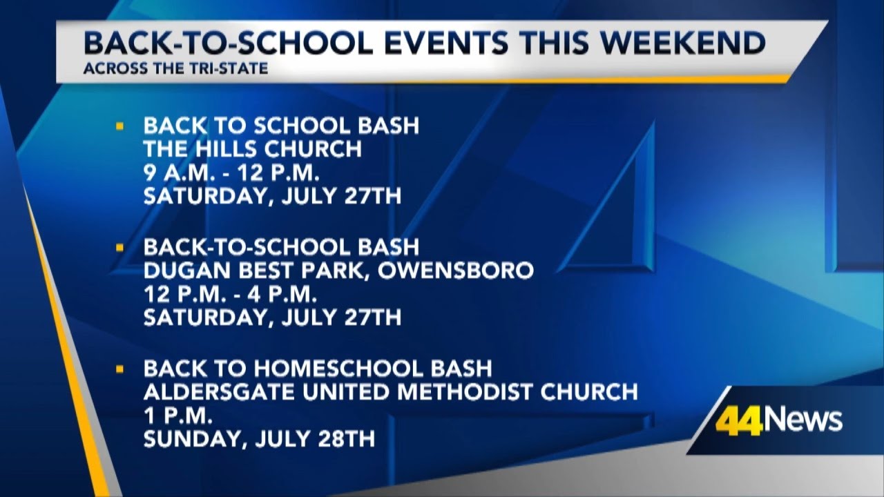 Multiple Back To School Events taking place this weekend - YouTube