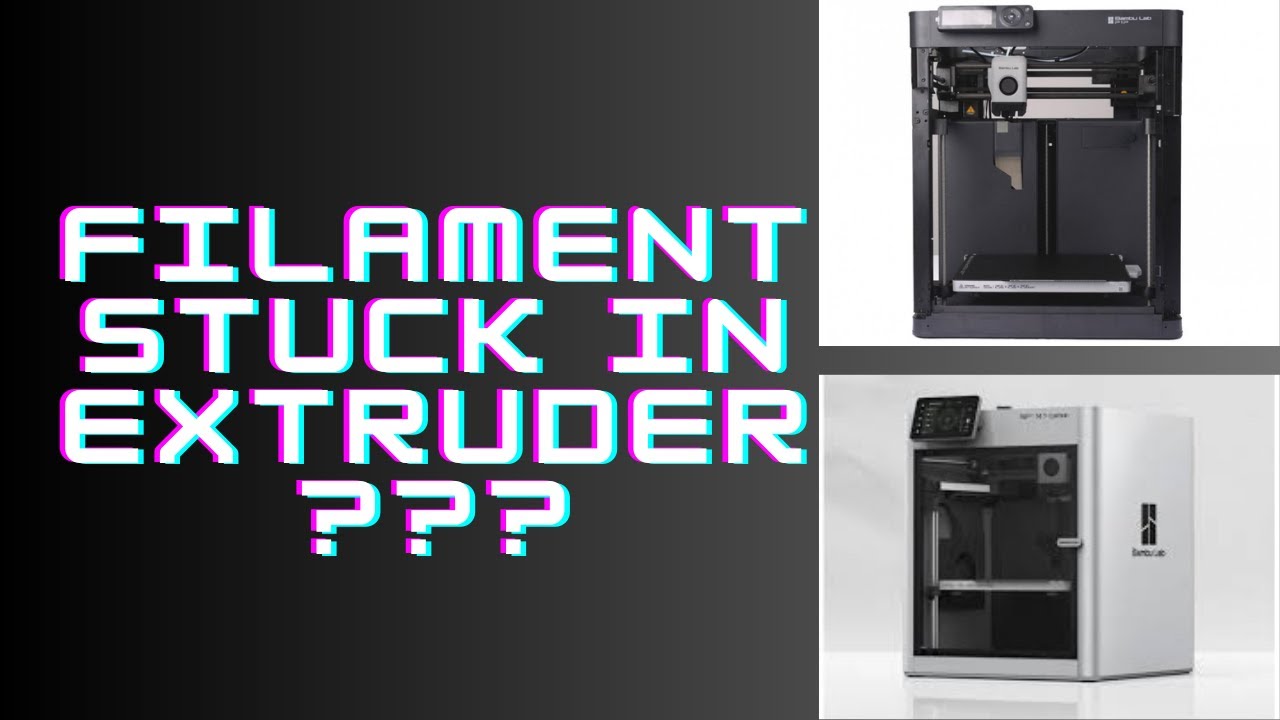 Filament jam in extruder Bambu Lab p1p, x1 and x1 carbon - YouTube