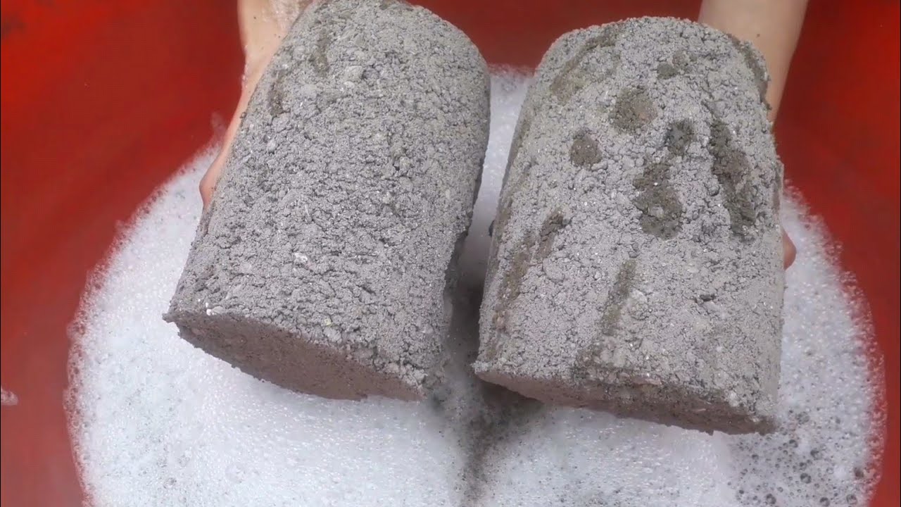 New bajri sand gritty shapes foamy water only wet crumbling video 💦😅🤤😴 ...