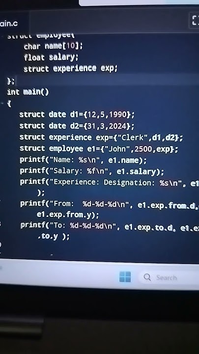 Nesting Structure In C Coding Coder Cprogramming Programming Sqldeveloper Youtube