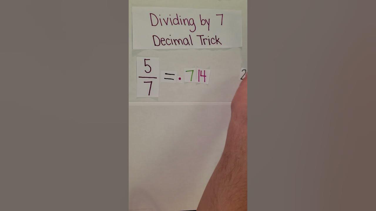 Dividing by 7 Math Trick - YouTube