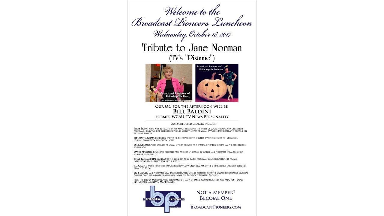 Tribute to Jane Norman Pixanne - YouTube