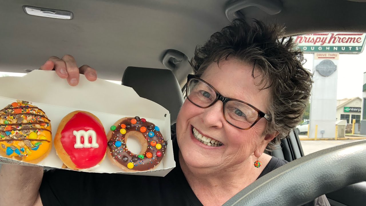 KRISPY KREME’S M&Ms DOUGHNUTS REVIEW! ~Limited Edition! - YouTube