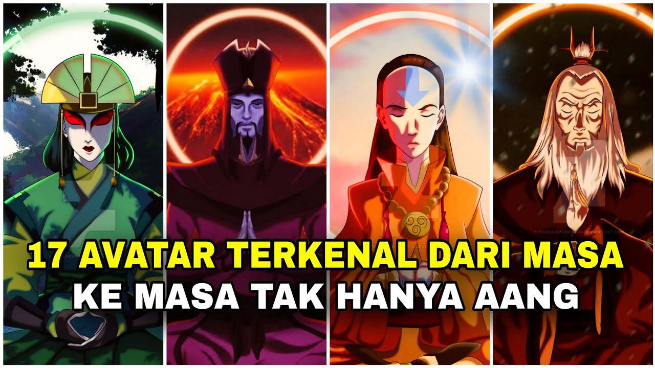 Tak hanya Aang, inilah 17 AVATAR terkenal sepanjang masa‼️Ada yg asli ...