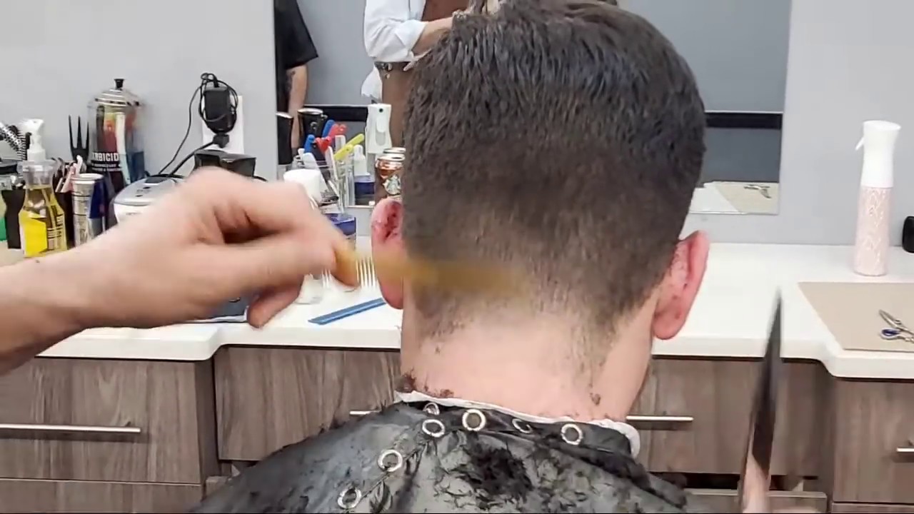Scissor Over Comb Pompadour - YouTube